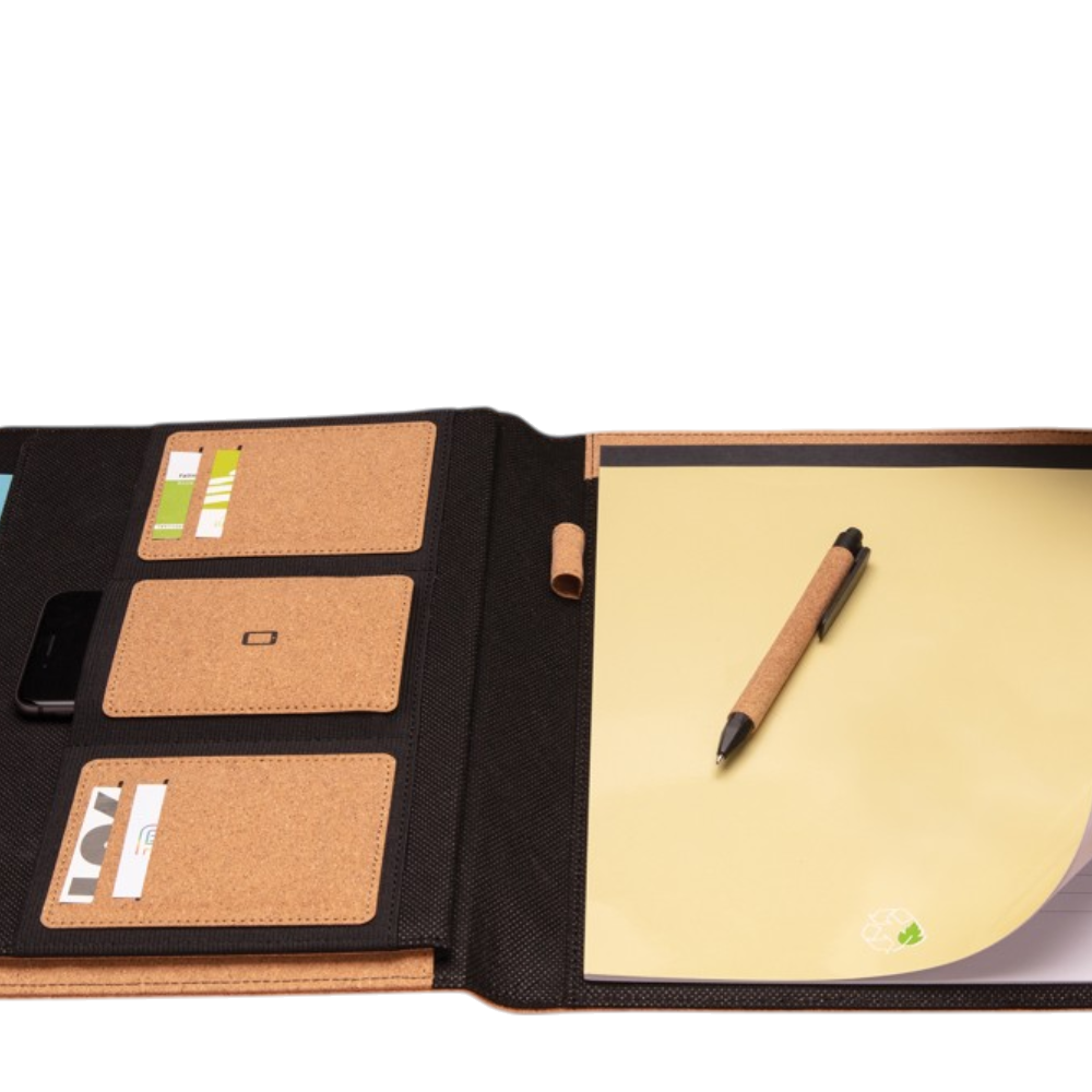 Deluxe Cork Portfolio with Pen | HelloPrint