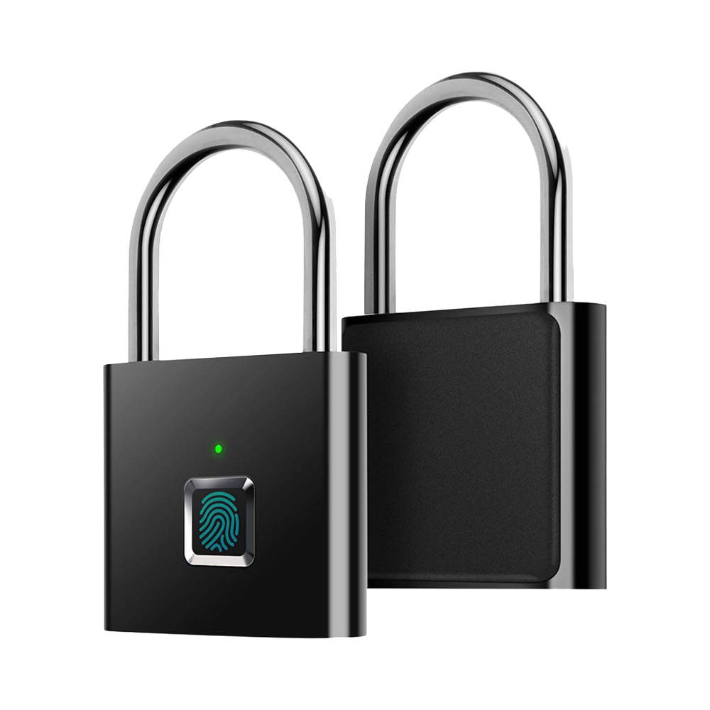 Zinc Alloy & Recycled Plastic Smart Fingerprint Padlock | HelloPrint