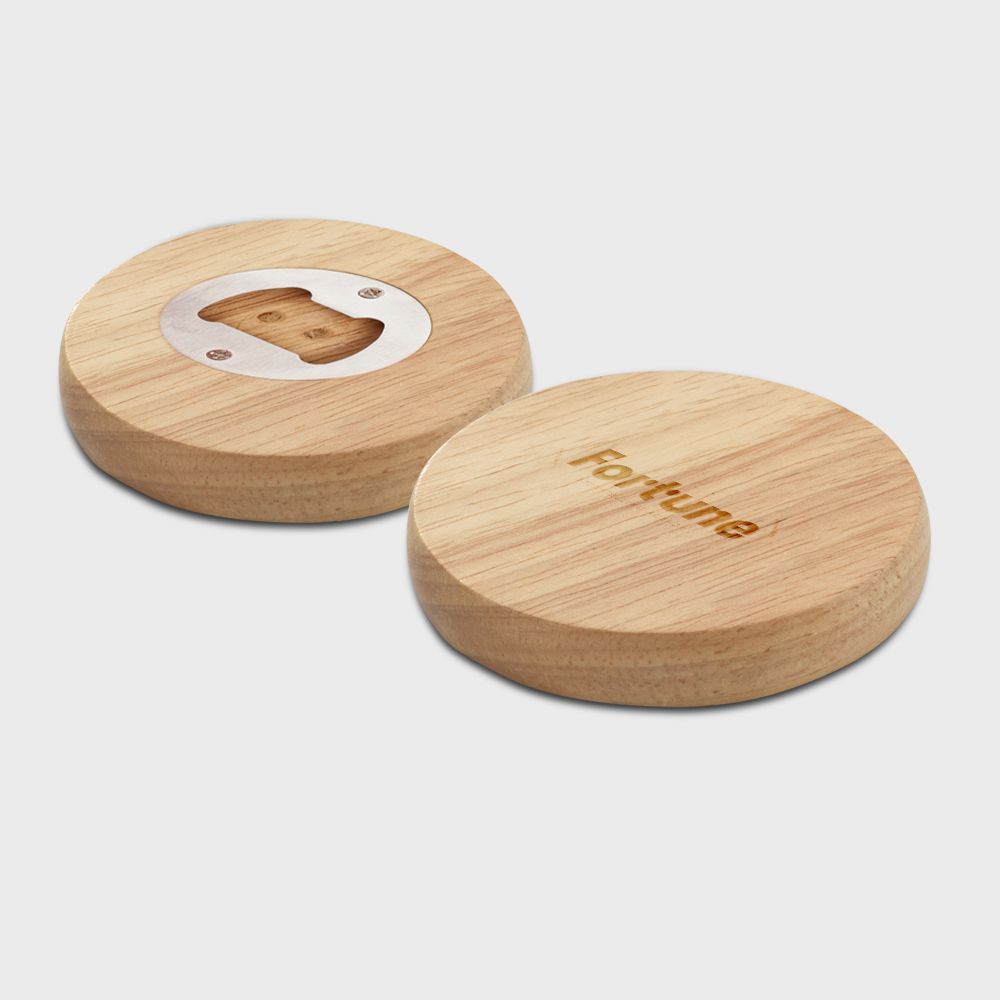 Ronde flesopener van beukenhout | HelloPrint