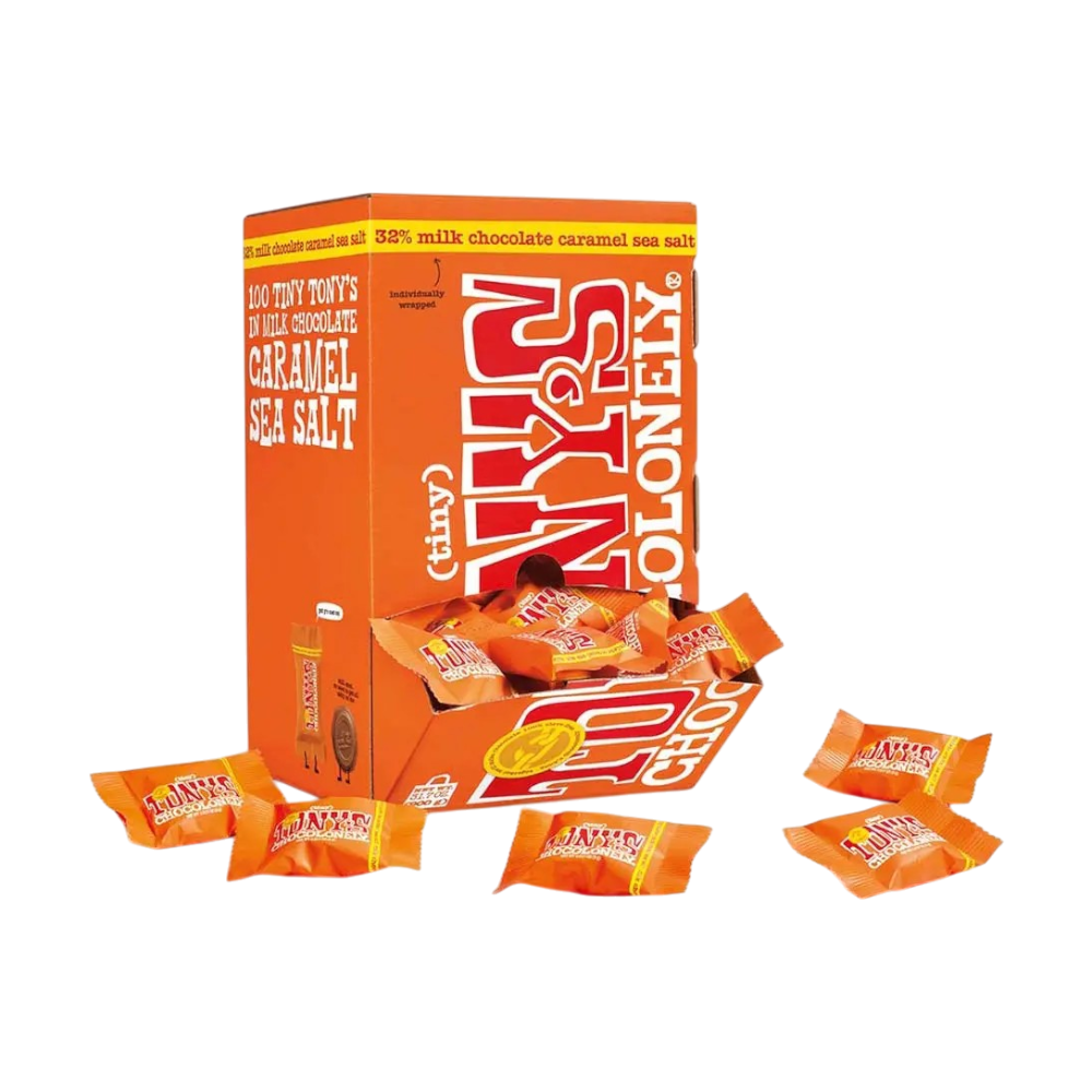 100 Tiny Tony's avec autocollant personnalisé dans une boîte | HelloPrint