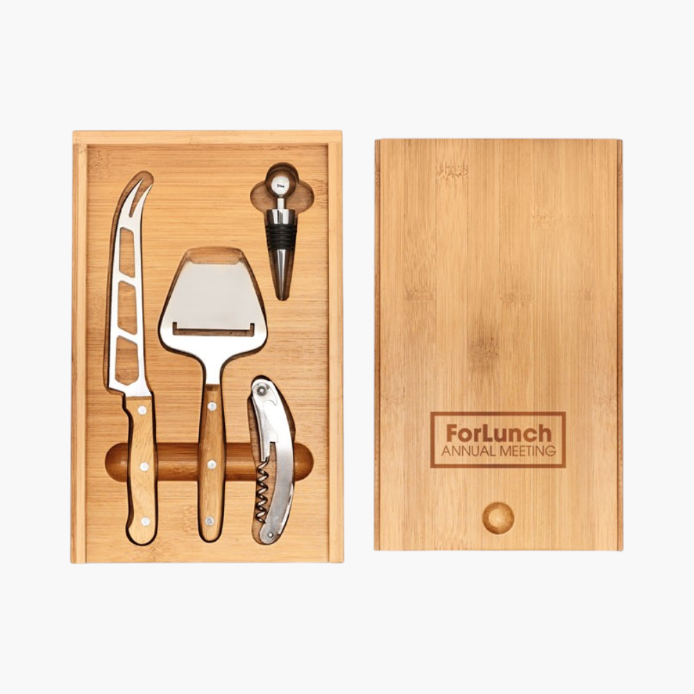 Set Formaggio e Vino in Bambù | HelloPrint