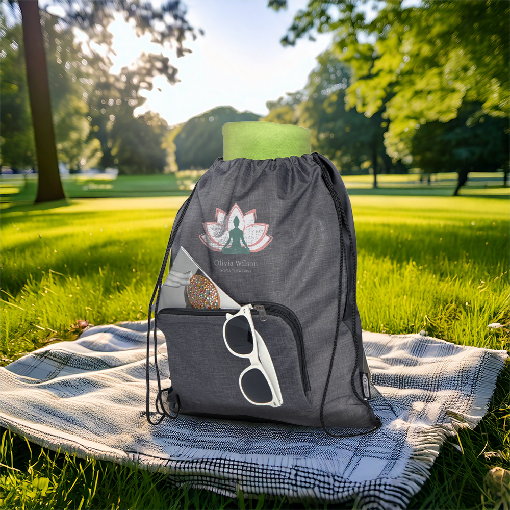 Bolsa plegable con cordón reciclada Ash | HelloPrint