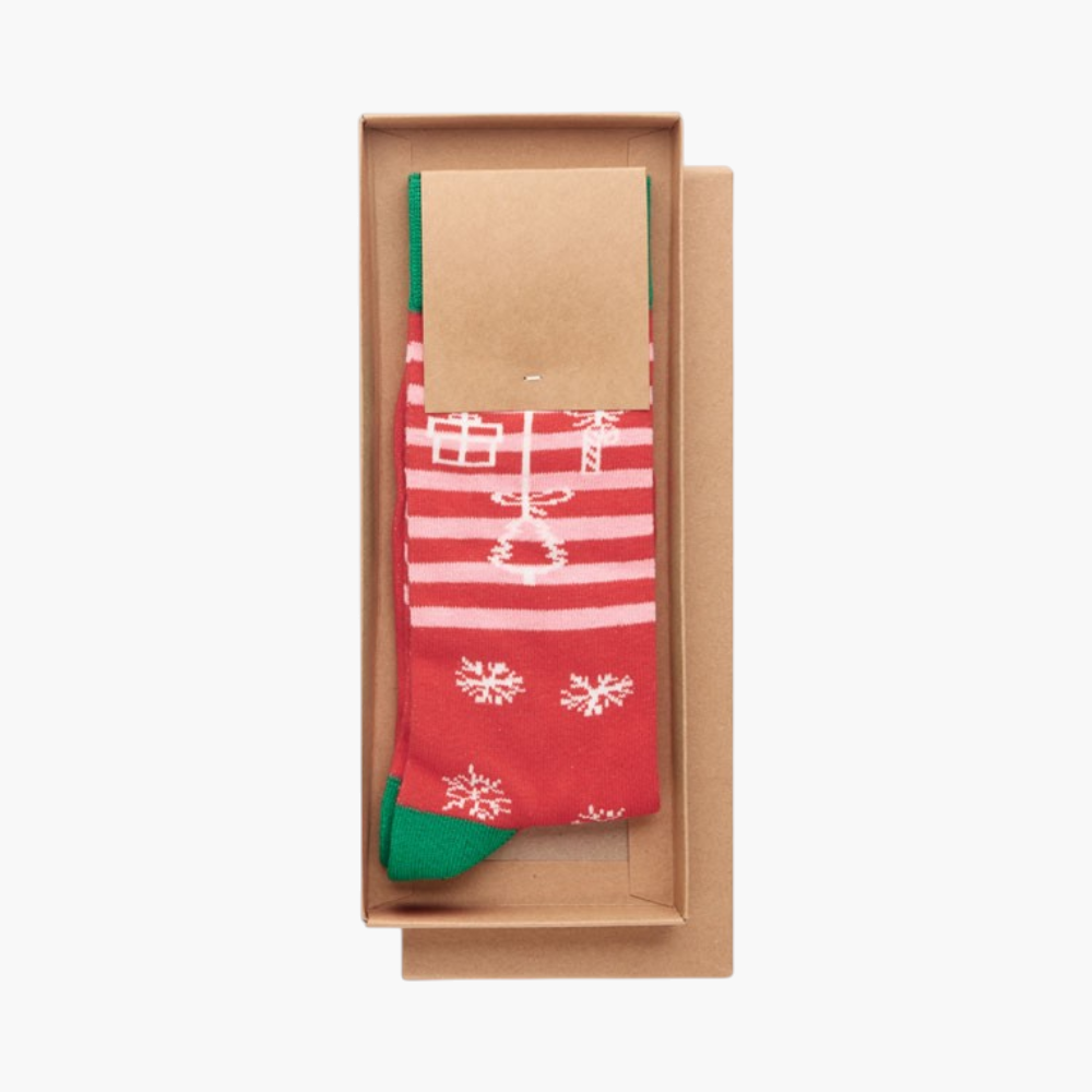 JOYFUL L Pair of Christmas Socks RPET and Recycled Cotton | HelloPrint