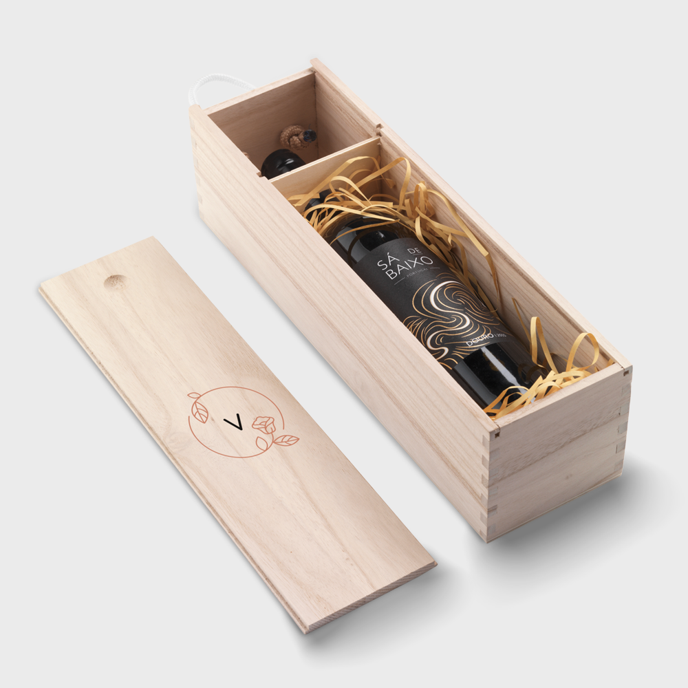 Boîte à vin en bois | HelloPrint