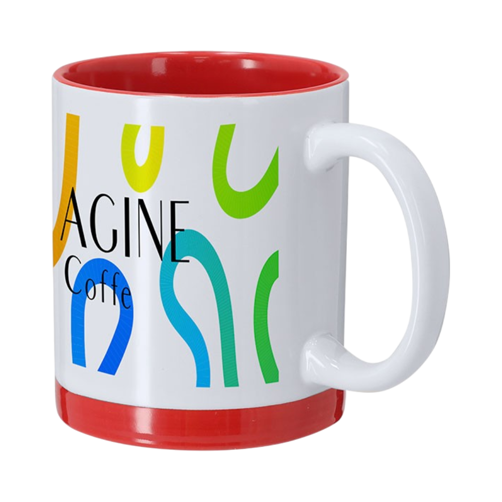 Mug en Céramique 350 ml avec Intérieur et Base Colorés | HelloPrint