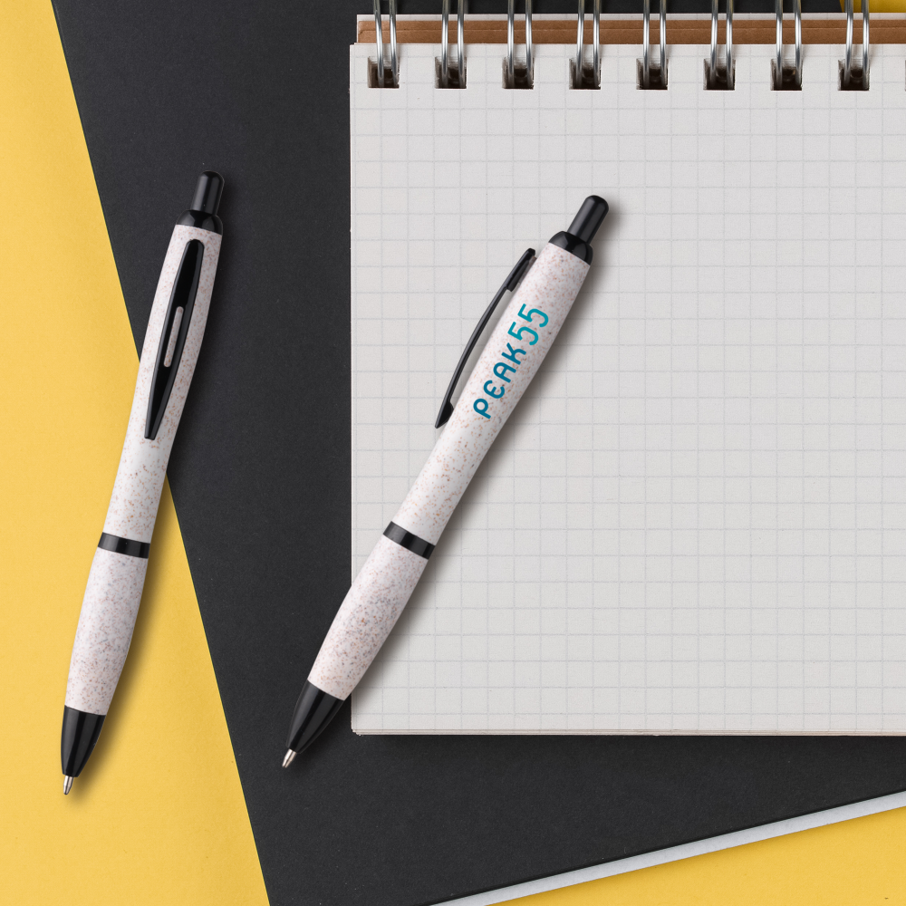 Pen van gerecycled tarwestro bedrukken | Drukzo