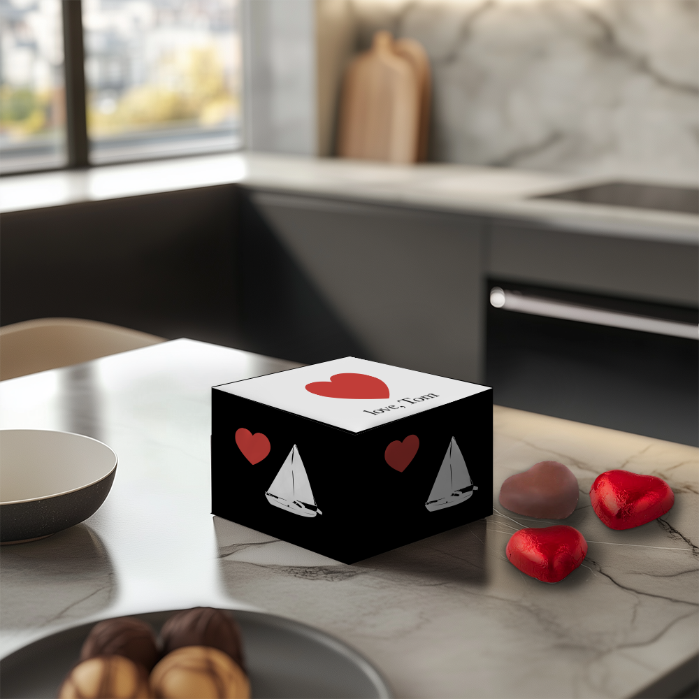 Caja con 3 Corazones de Chocolate | HelloPrint