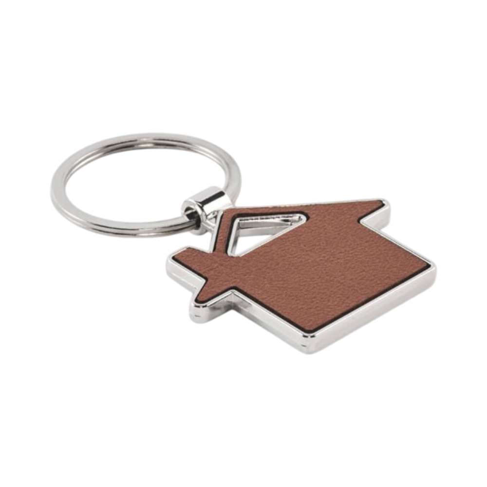Recycled PU Leather House Key Ring | HelloPrint