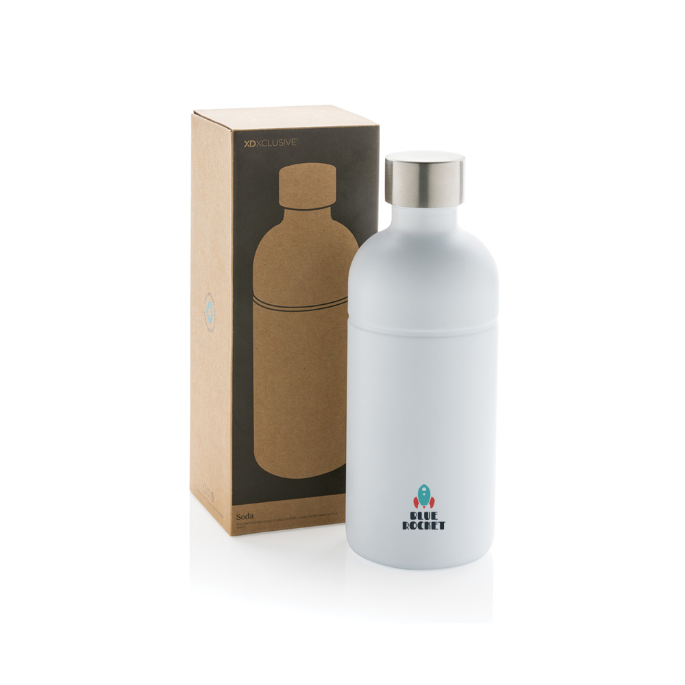 Bouteille de boisson en acier inoxydable recyclé RCS Soda | HelloPrint