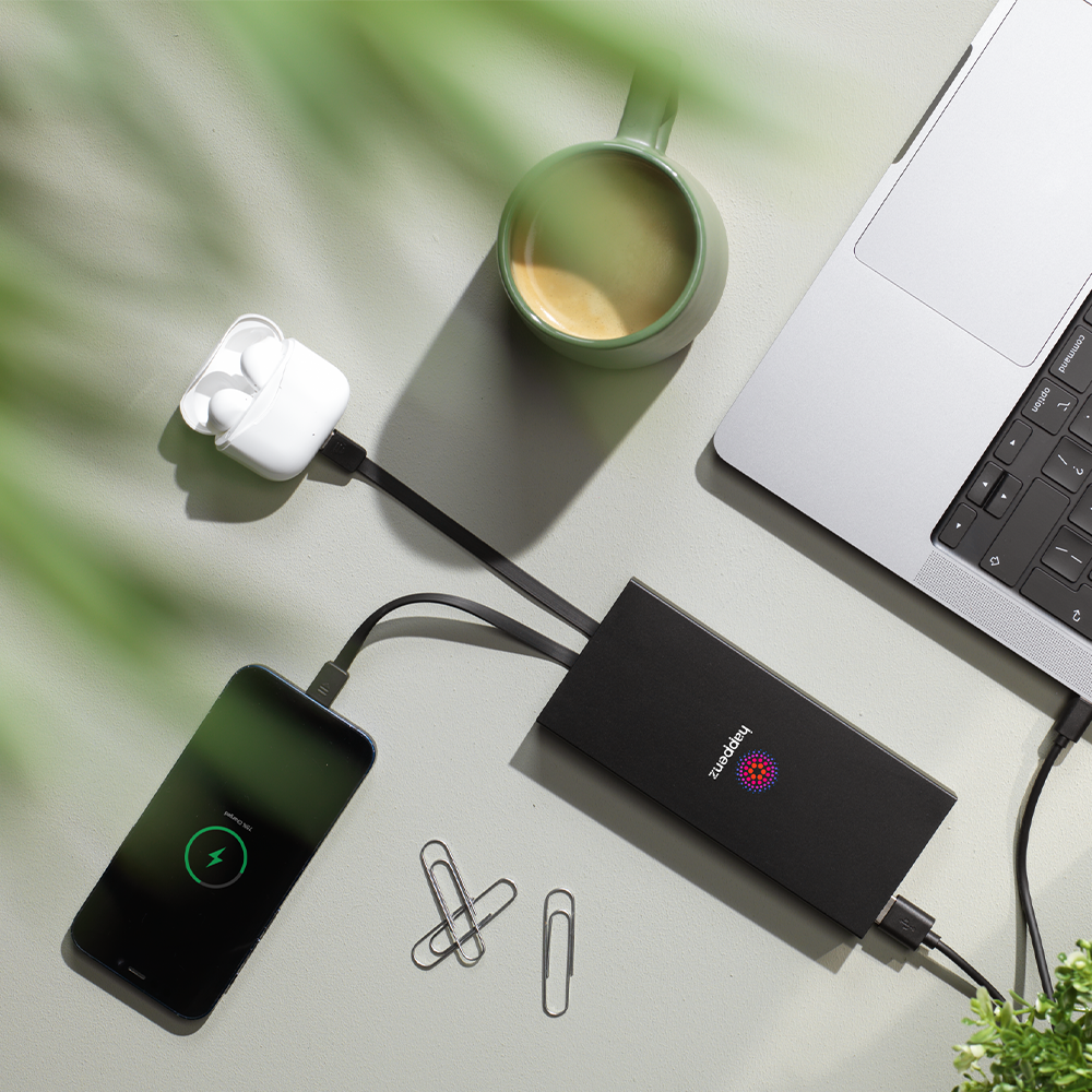 Powerbank 10000 mAh en aluminium recyclé RCS | HelloPrint