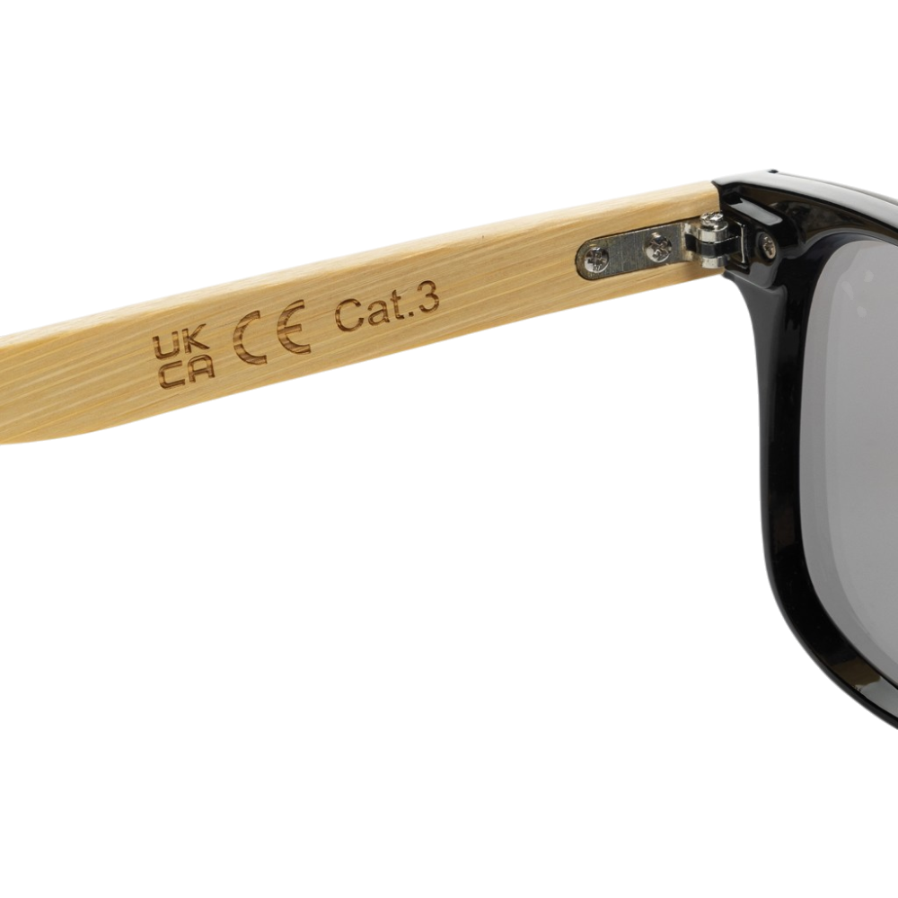 Prism RCS Recycled Plastic Sunglasses with Bamboo Frame | HelloPrint
