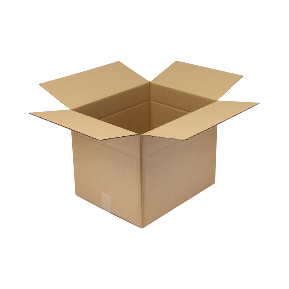 Boîte pliante en carton ondulé double cannelure brun 500 x 400 x 400 mm ...