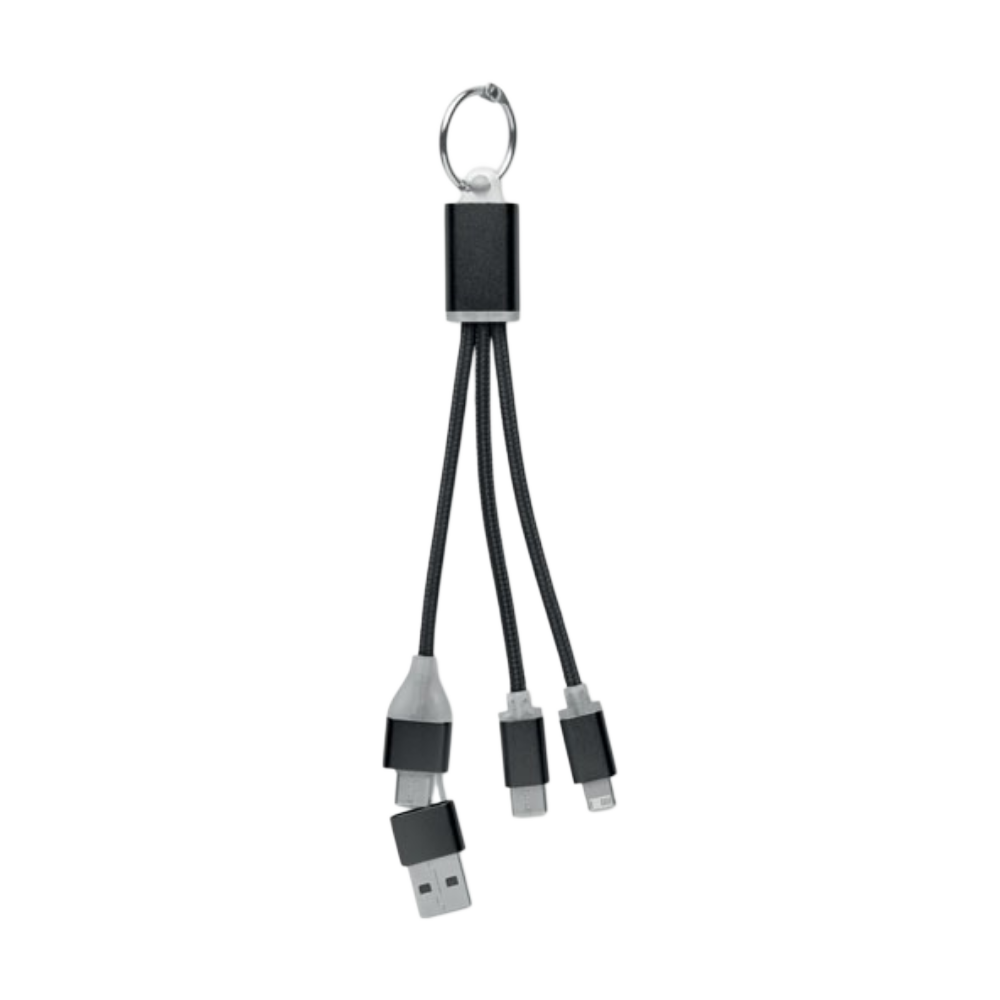 Câble de chargement 4 en 1 en aluminium type C | HelloPrint