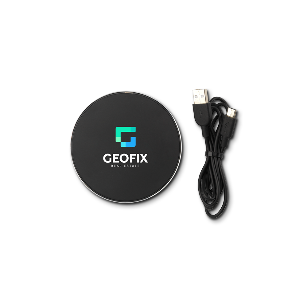 Cargador inalámbrico Tecco de aluminio reciclado GRS 15W | HelloPrint