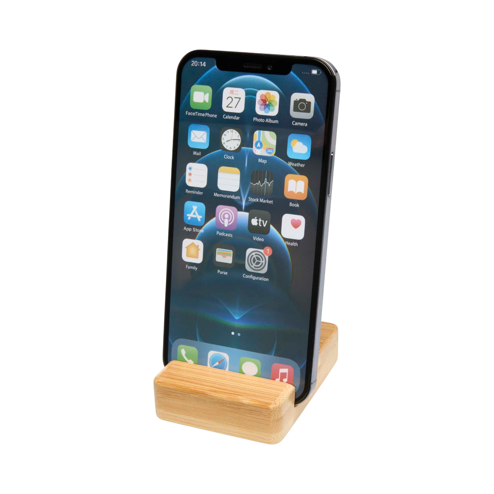 Support pour téléphone en bambou Ebla | HelloPrint