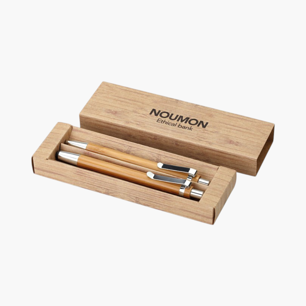 BAMBOOSET Bamboo Pen and Pencil Set | HelloPrint