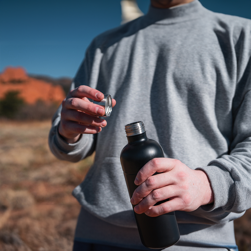 Bouteille de boisson en acier inoxydable recyclé RCS Soda | HelloPrint