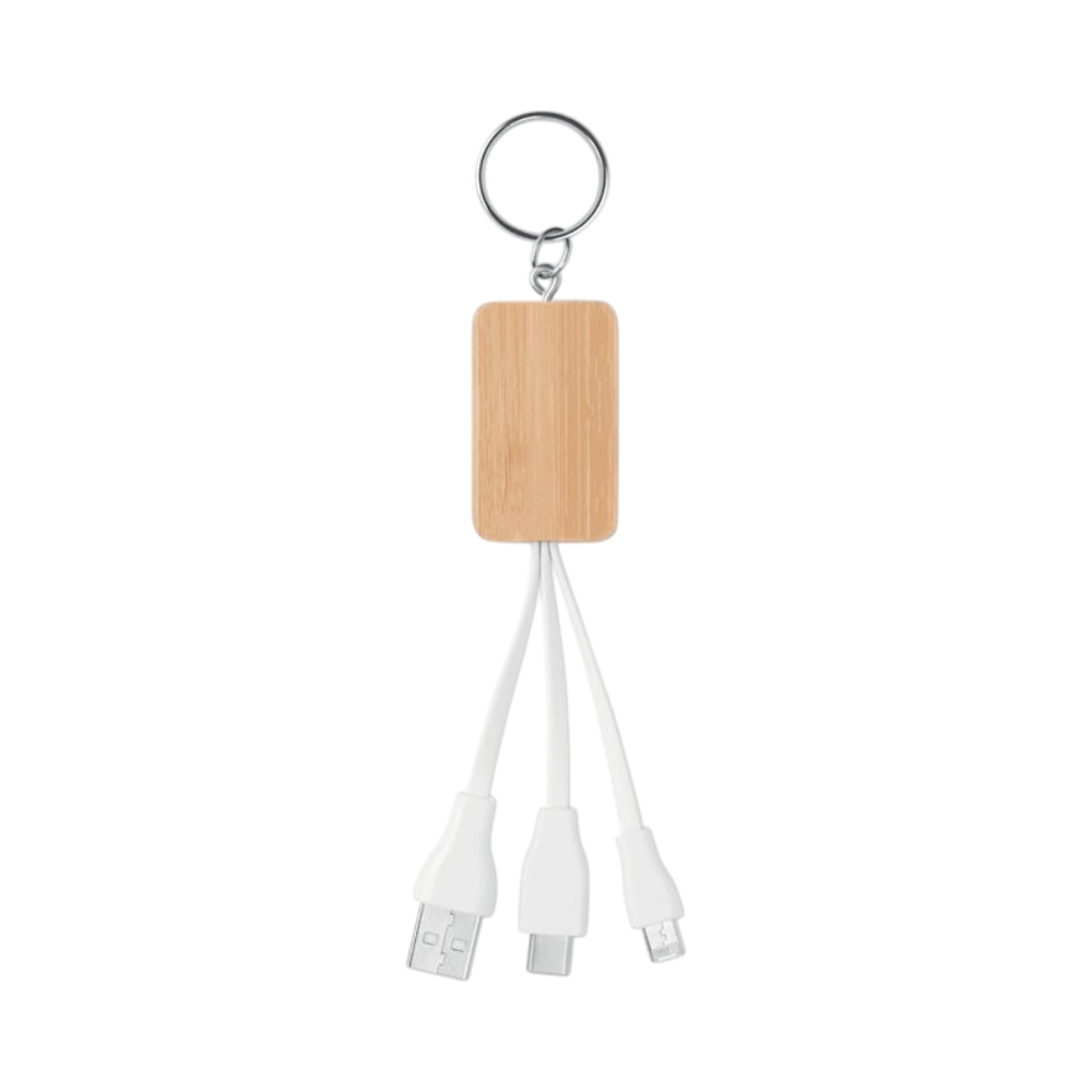 Bamboo 3-in-1 Cable Clauer | HelloPrint