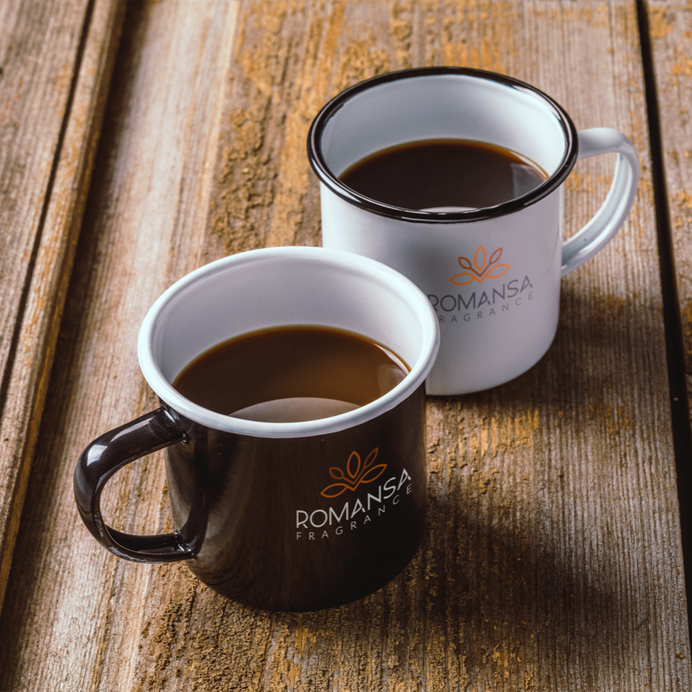 Enamel mug with logo | HelloPrint