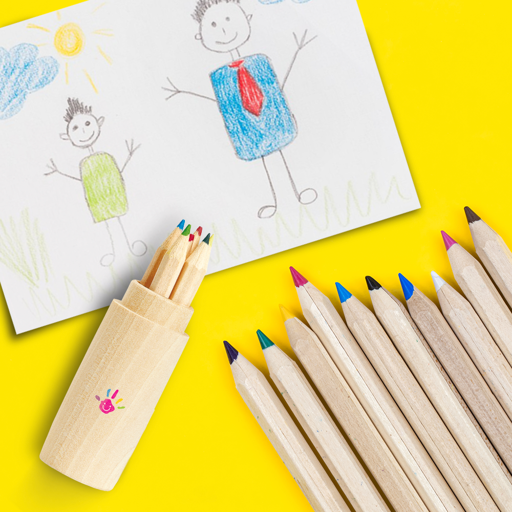 Coloured Pencils in Wooden Tube | HelloPrint