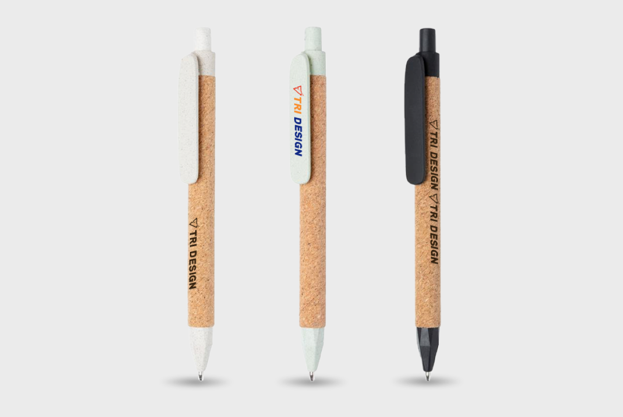 Recycled Wheat Straw Fibre and Cork Pen | HelloPrint