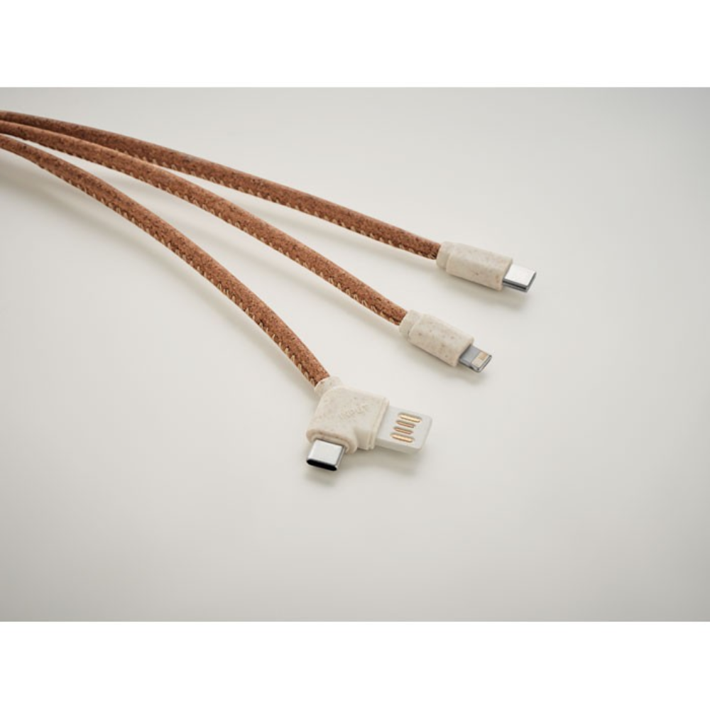 Cork 3 in 1 Charging Cable | HelloPrint