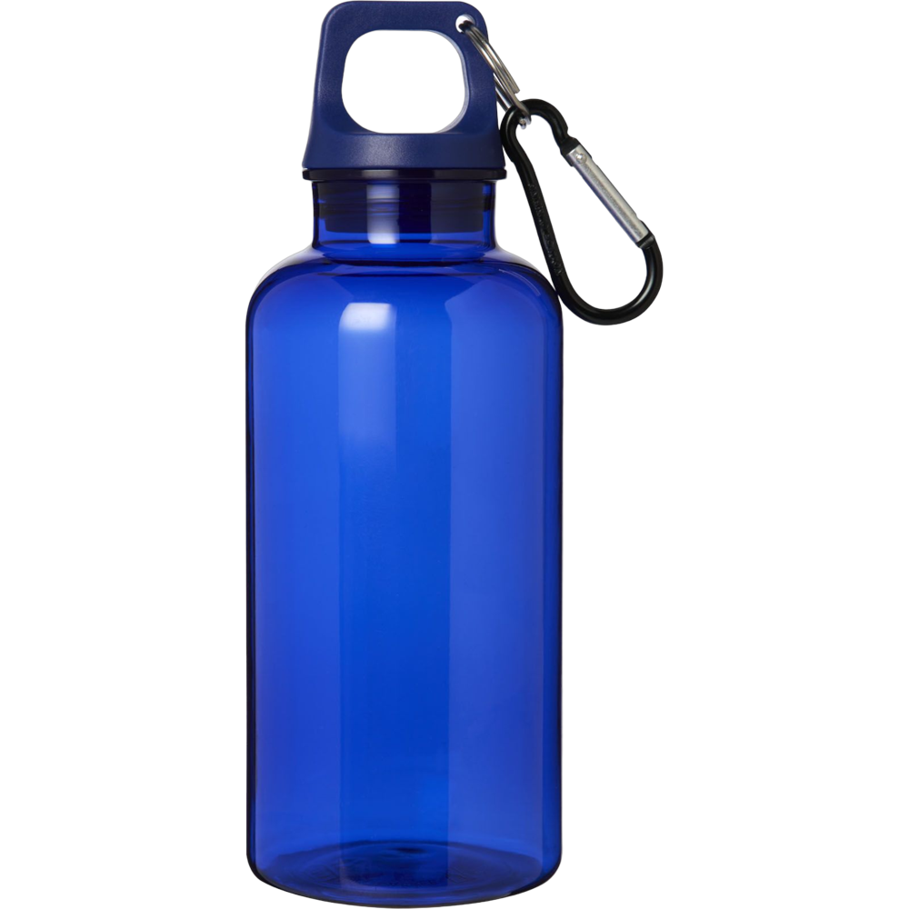 Gourde Oregon en plastique recyclé avec mousqueton 400 ml | HelloPrint