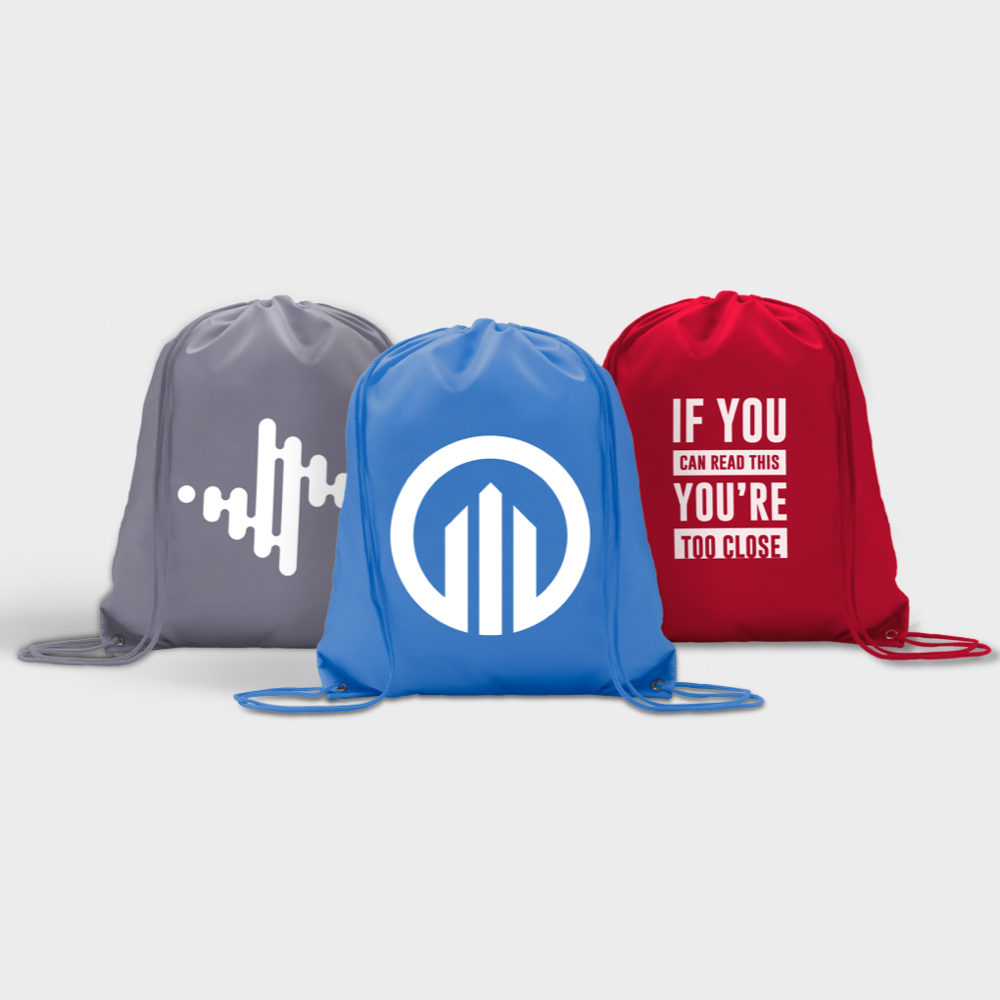 Printed Polyester Drawstring Bags | HelloPrint