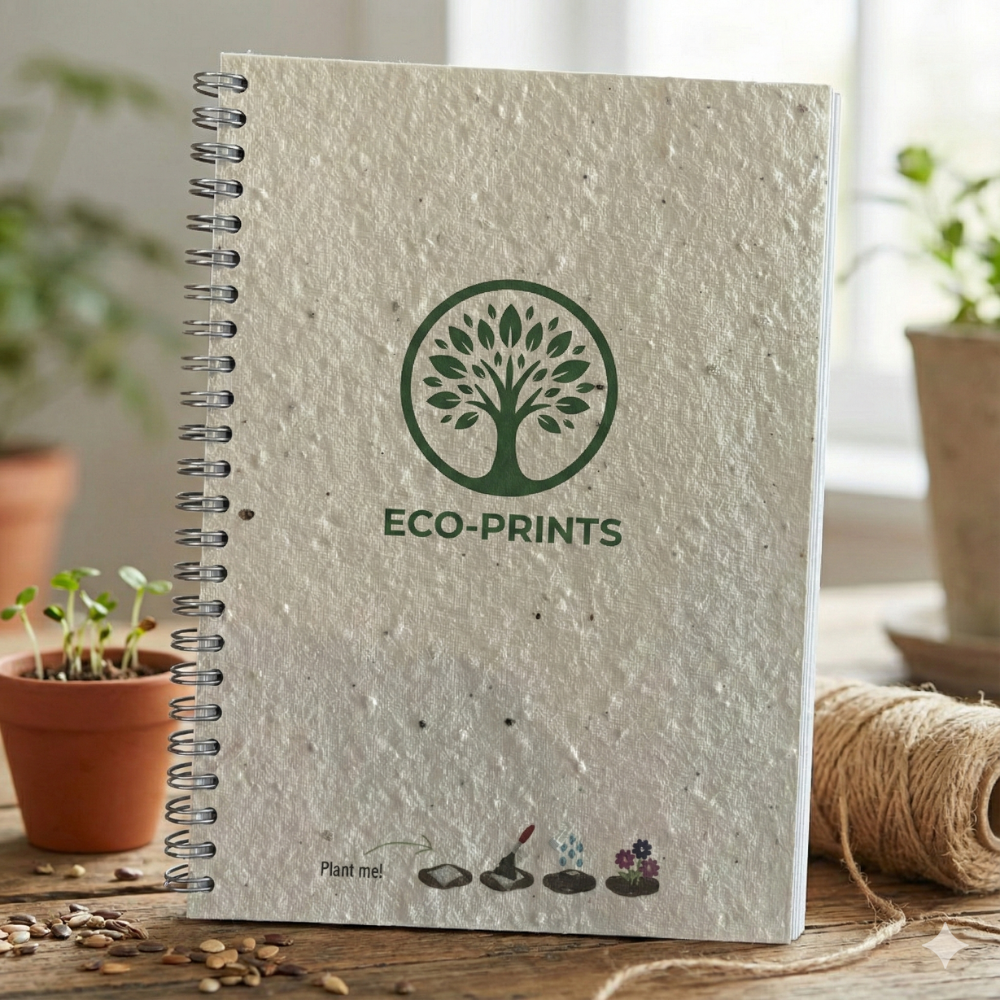 Seed Paper A5 Notebook | HelloPrint