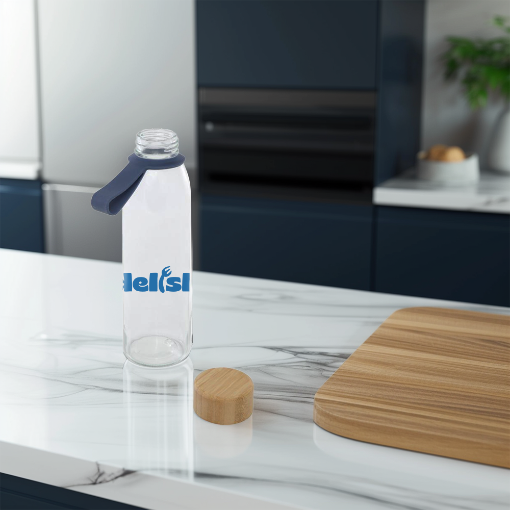Porto Glass Water Bottle with Silicone Handle | HelloPrint
