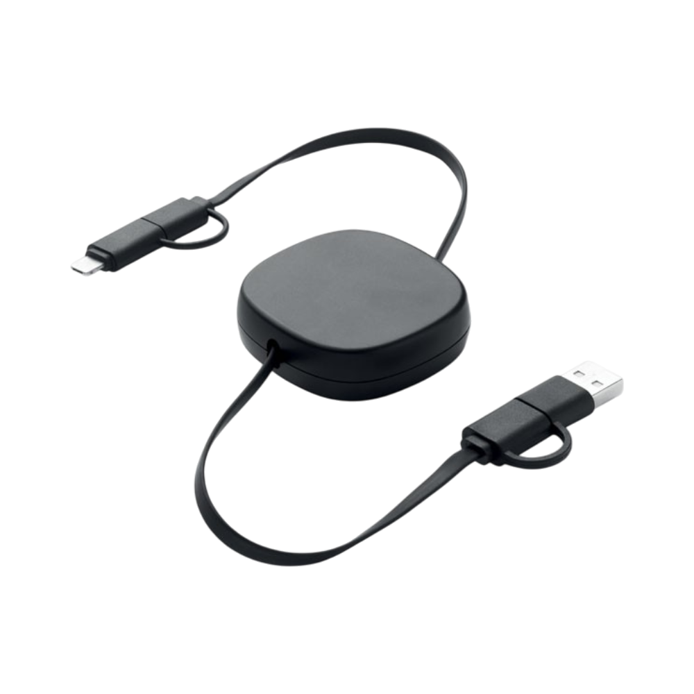 RCS Recycled ABS LINEA Retractable Charging Cable | HelloPrint