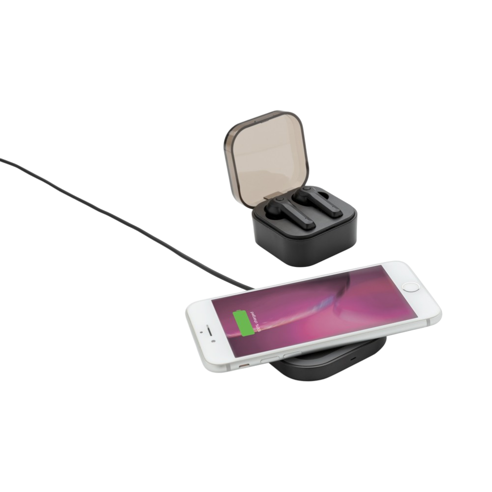 ABS TWS Earbuds in Wireless Charging Case | HelloPrint