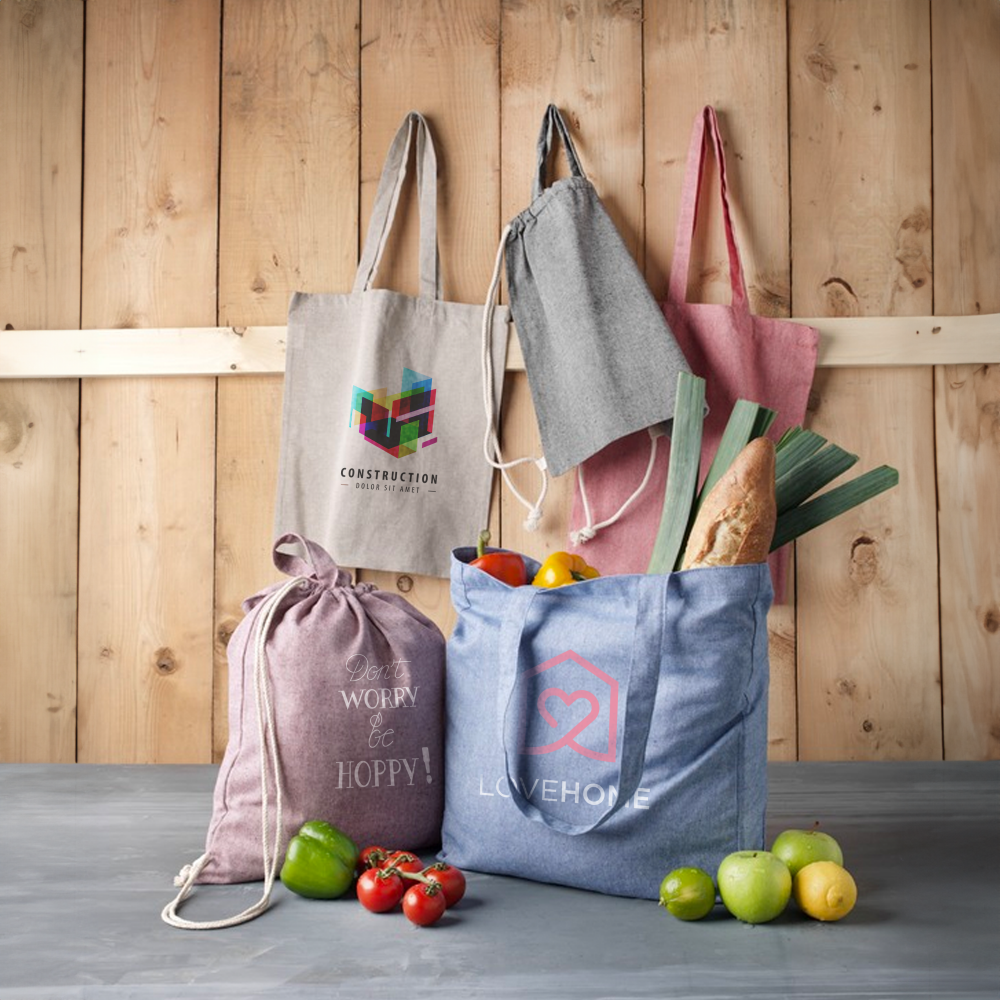 Recycled Drawstring Bag with Handles | Helloprint