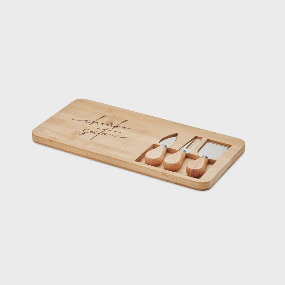 Glenavy Natural Bamboo Cheese Set | HelloPrint