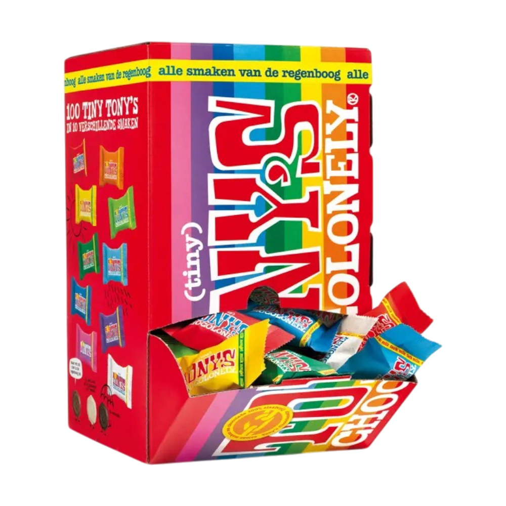 100 Tiny Tony's avec autocollant personnalisé dans une boîte | HelloPrint