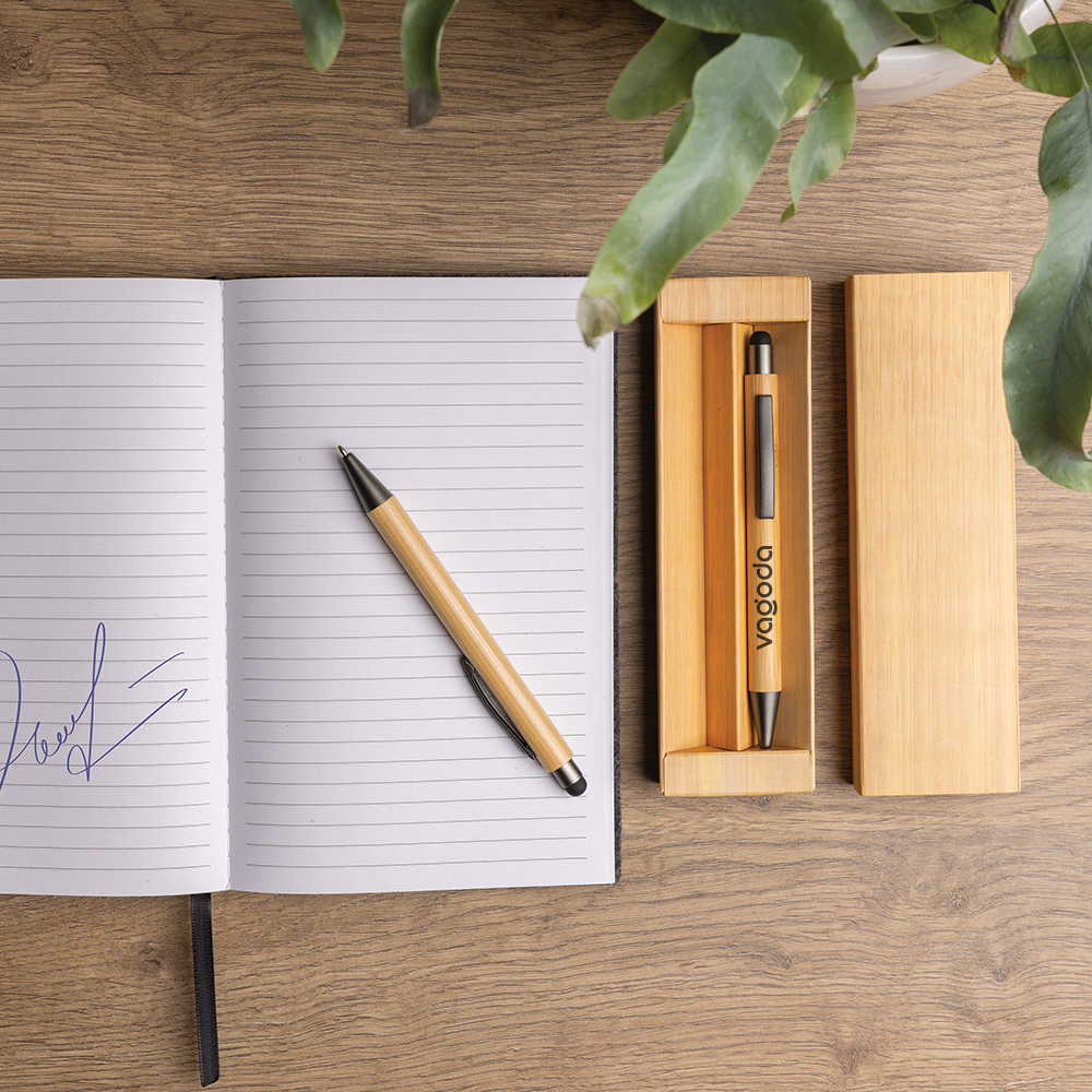 Bamboo Modern Pen Set in Box | HelloPrint