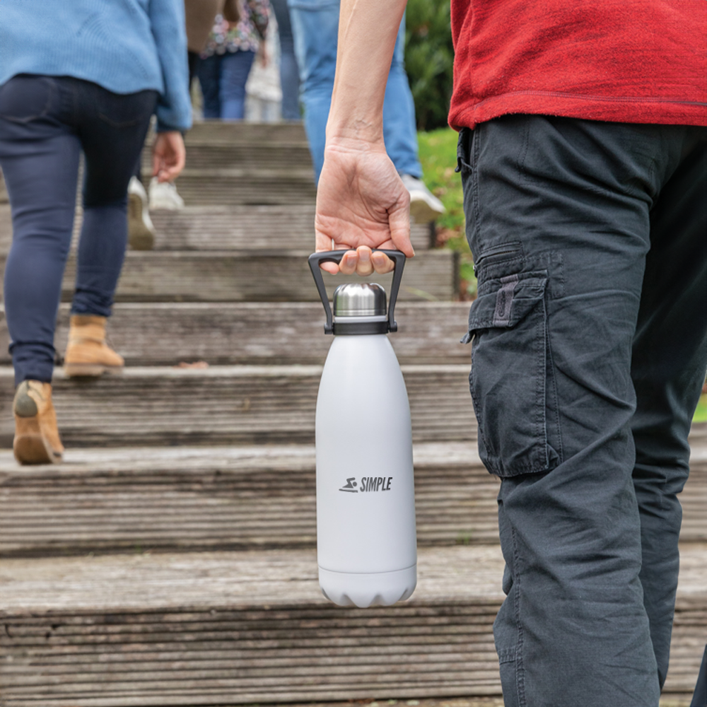Bouteille isotherme en acier inoxydable recyclé RCS 1.5L | HelloPrint
