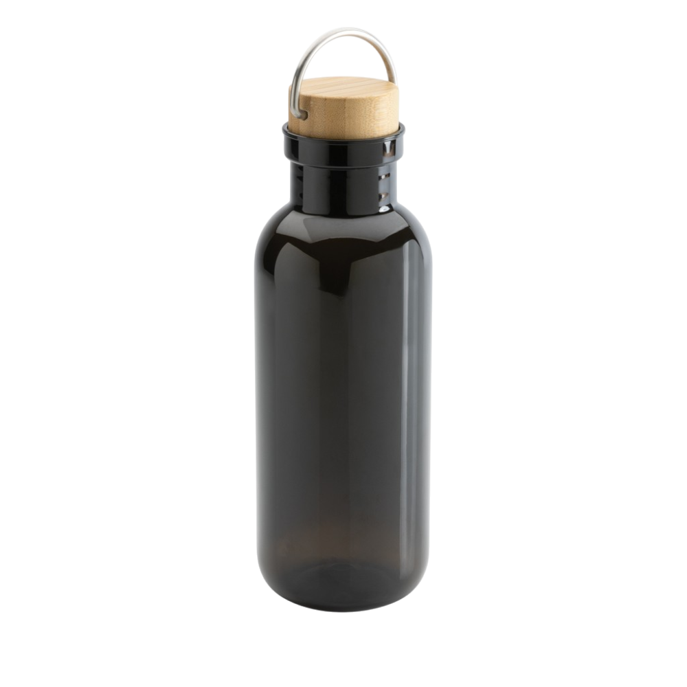 GRS RPET fles met bamboe deksel en handvat | 680 ml bedrukken | HelloPrint