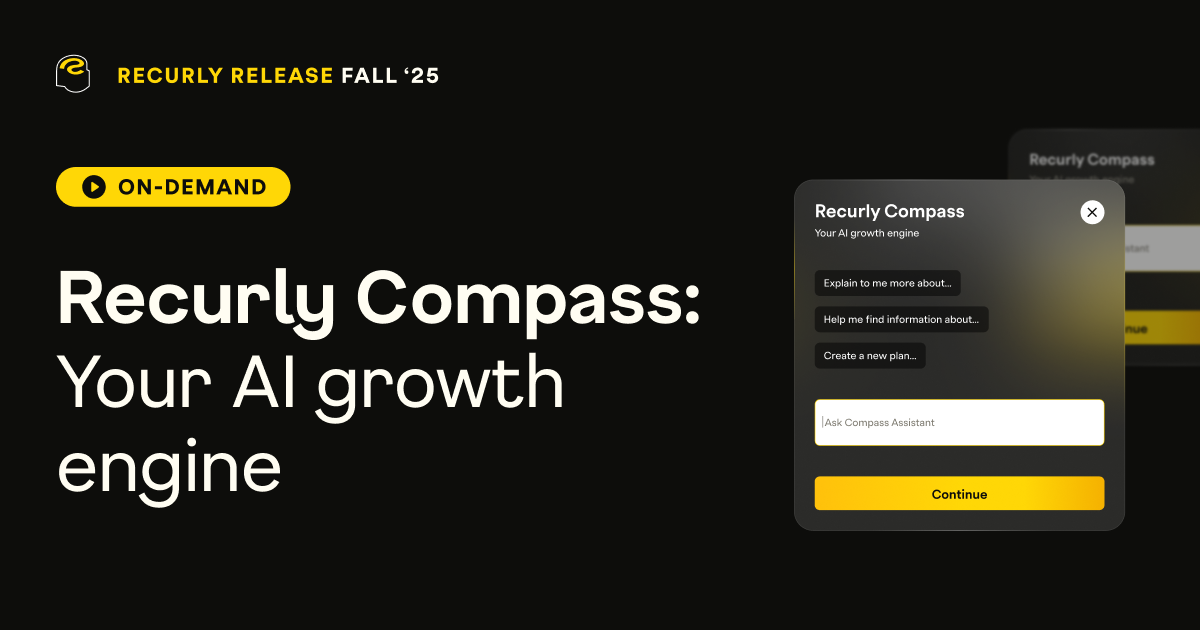 Recurly Fall Release Webinar + AI Demo | Recurly