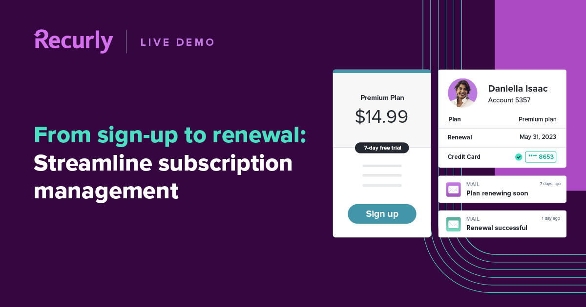 Join Recurly Demo: Streamline Subscription Management | Recurly