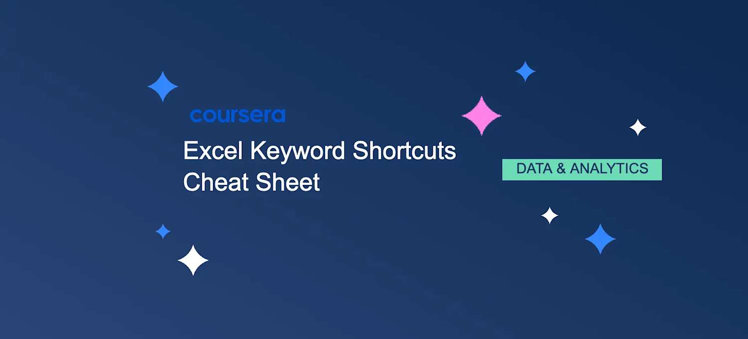 Excel Keyboard Shortcuts Cheat Sheet Coursera