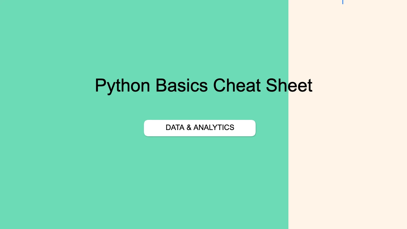 Python Cheat Sheet & Quick Reference | Coursera