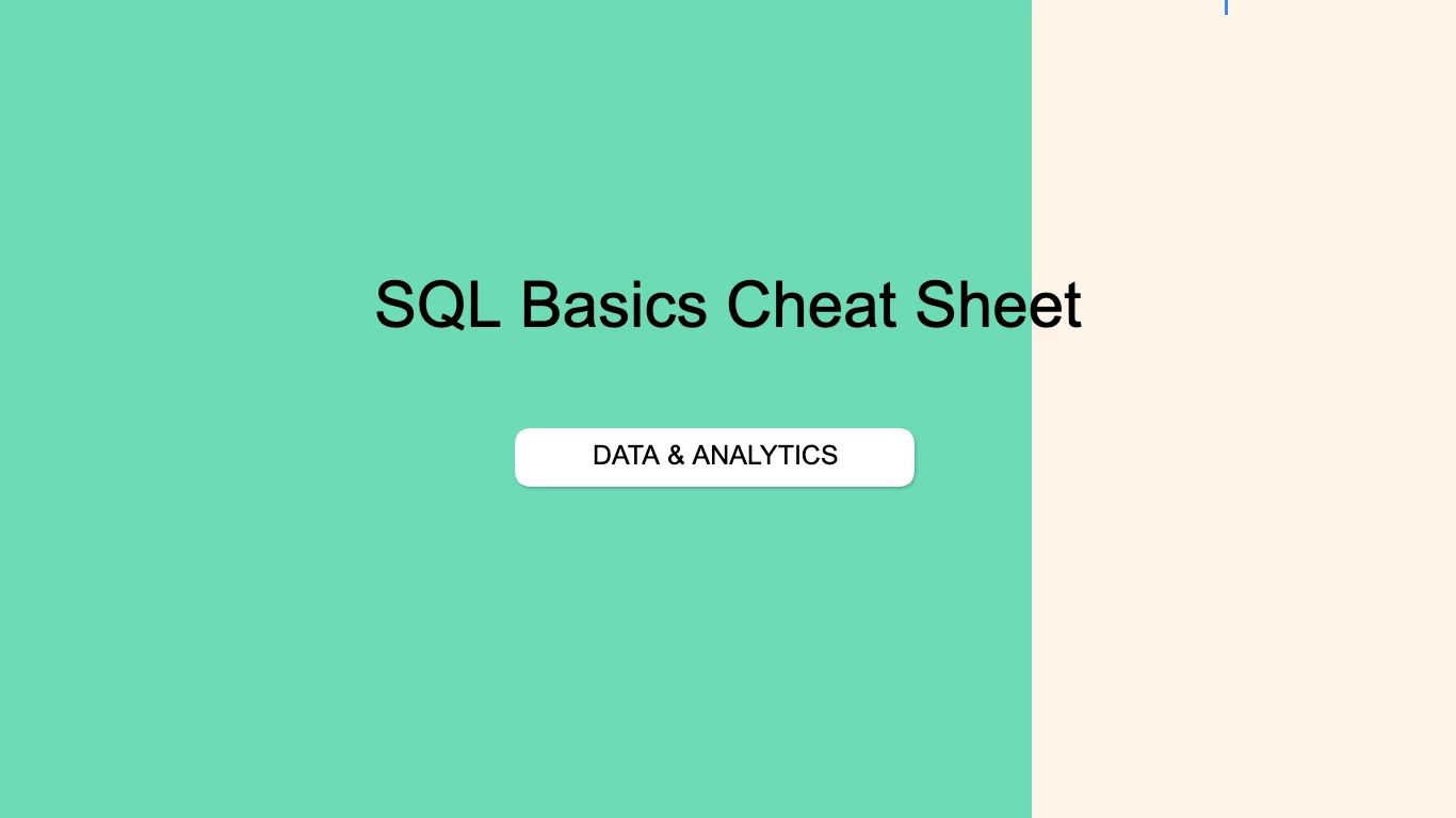 SQL Cheat Sheet & Quick Reference | Coursera