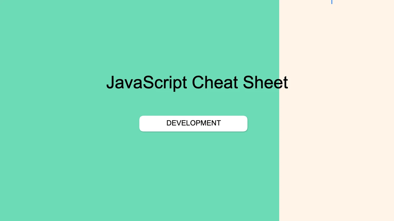 JavaScript Cheat Sheet | Coursera