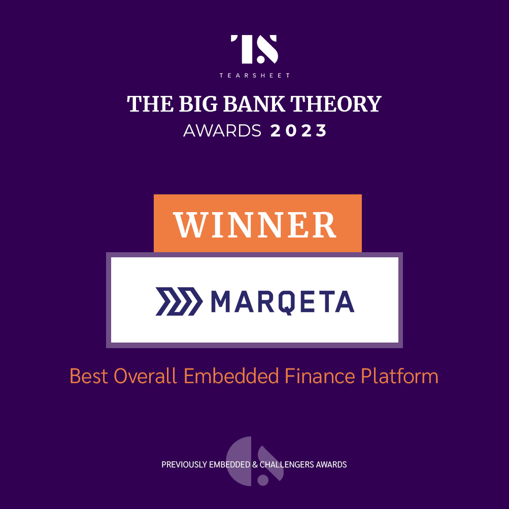 Marqeta wins award for Best Overall Embedded Finance Platform