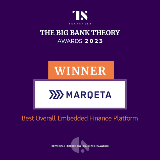 Marqeta wins award for Best Overall Embedded Finance Platform