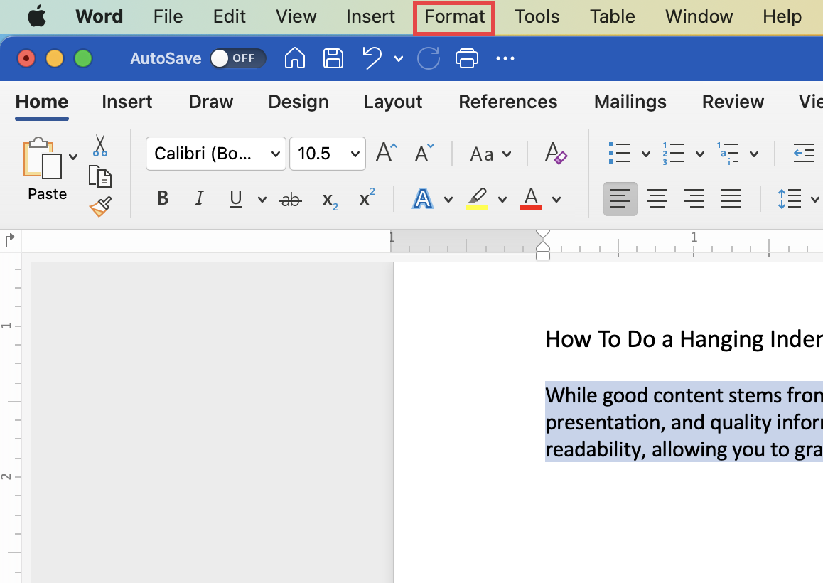 How To Do a Hanging Indent on Word | Capterra