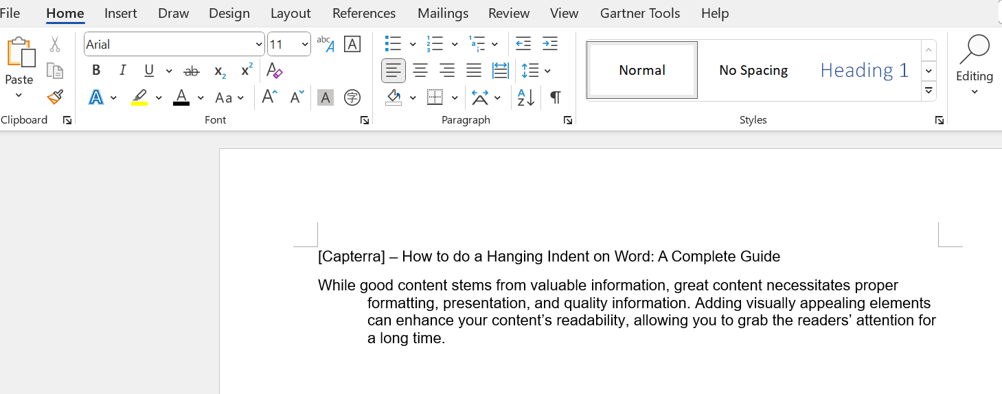 How To Do a Hanging Indent on Word | Capterra