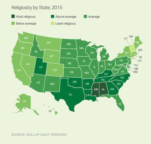 Church Attendance By State: How Does Your State Stack Up? | Capterra