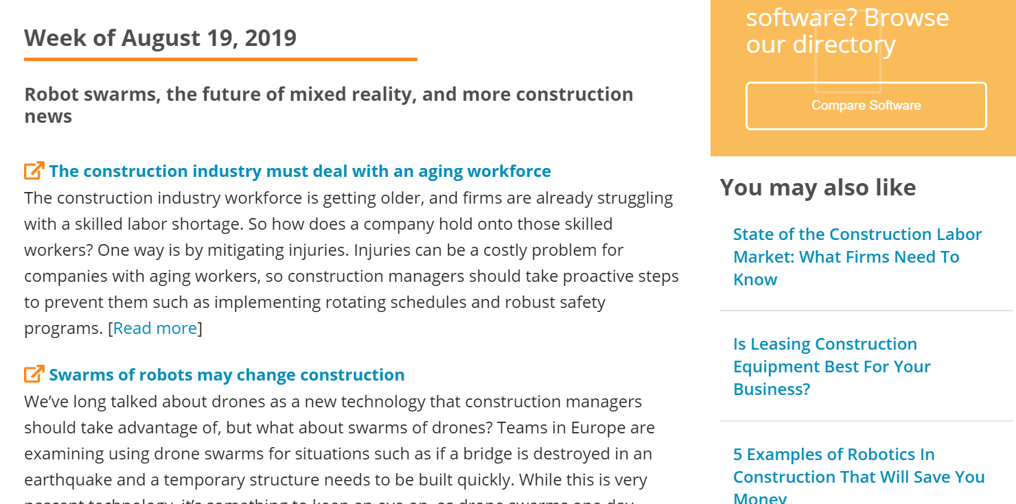 10 Best Construction News and Blog Sites | Capterra